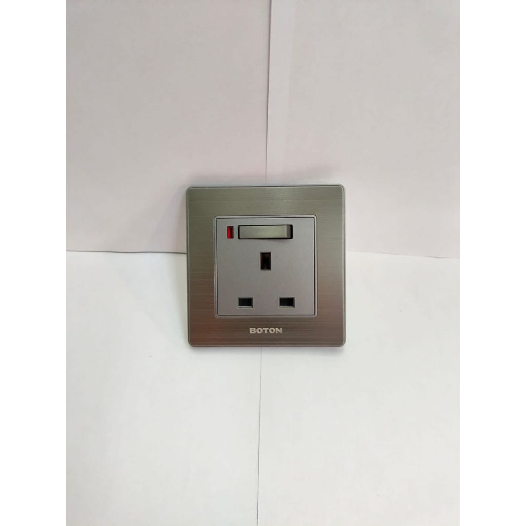 Jual BOTON STOP KONTAK AC GREY MEWAH SNI COLOKAN AC SOCKET AC SILVER ...