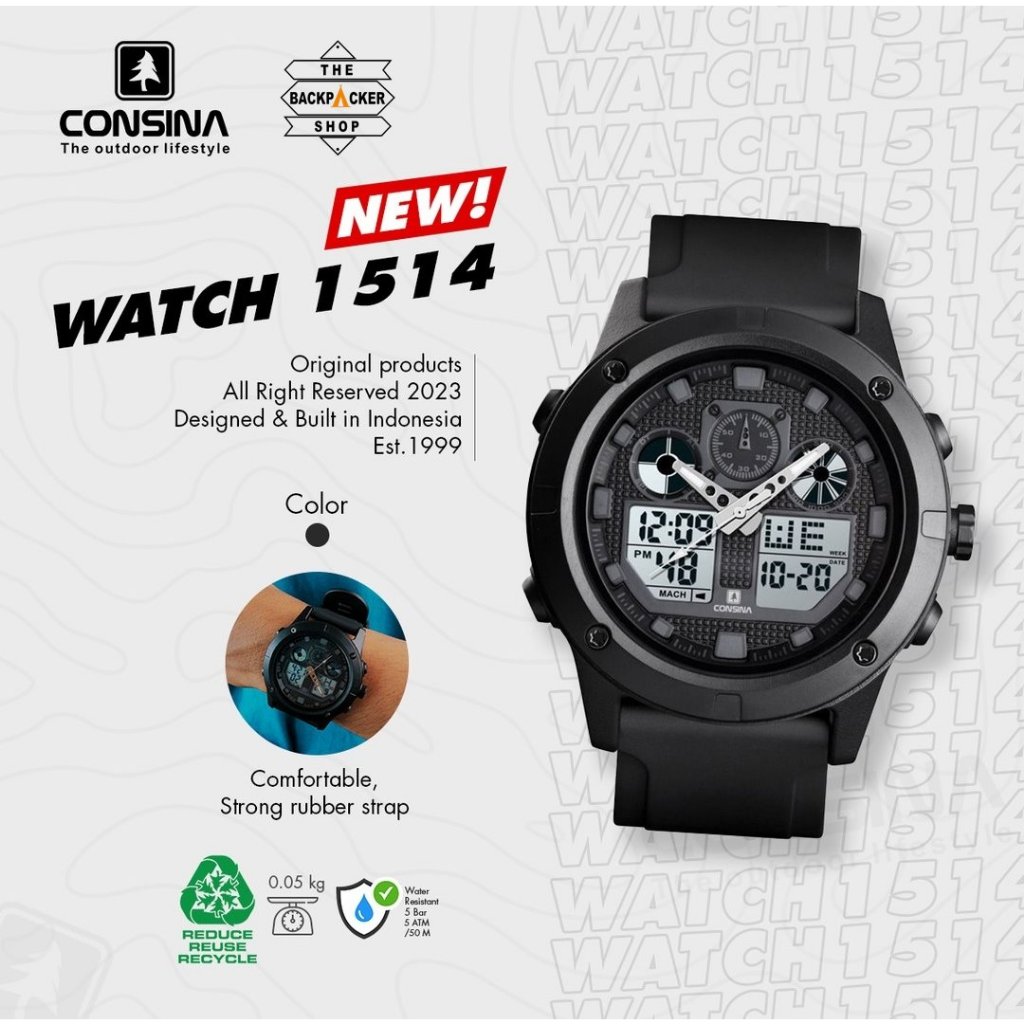 Jual Consina Watch 1514 Jam Tangan outdoor digital analog original ...