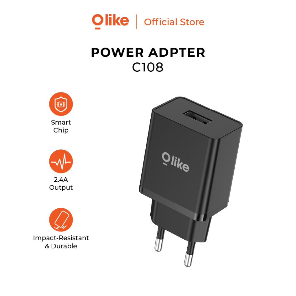 Jual Olike Power Adapter Charger C108 2.4A Output Impact-Resistant ...
