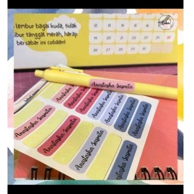 Jual STIKER NAMA CUSTOM TEMPLATE 80pcs | Shopee Indonesia