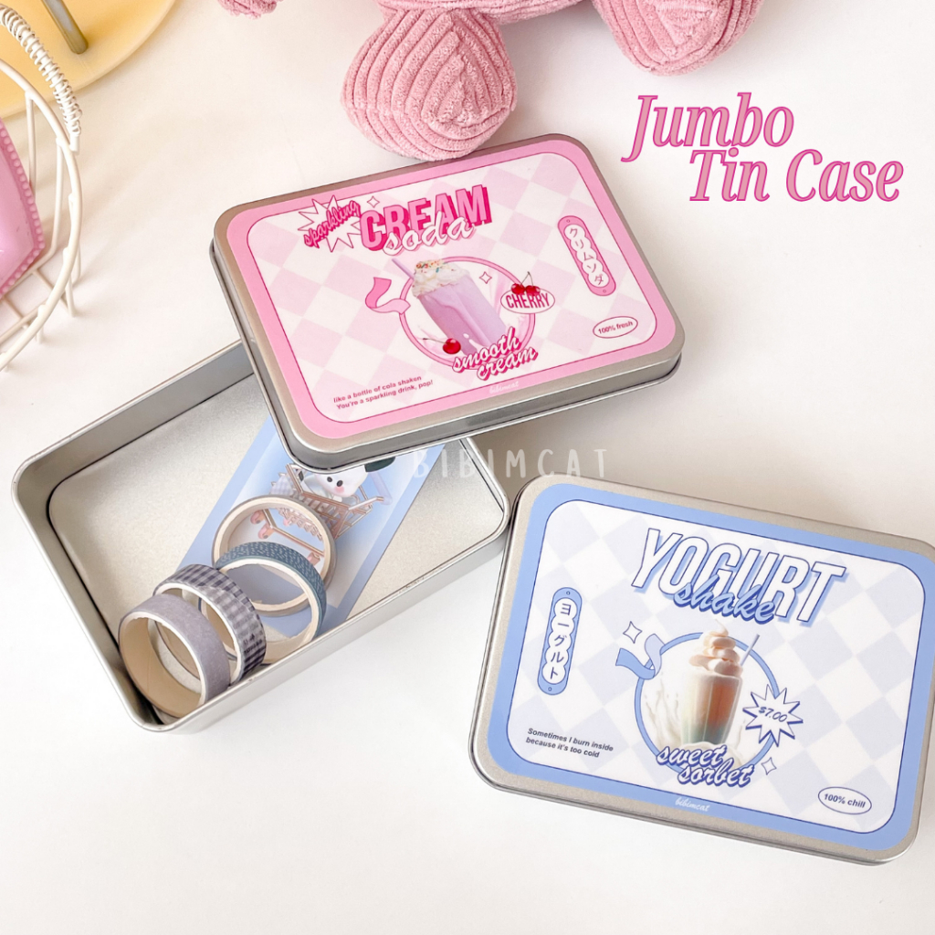 Jual [BIBIMCAT] Cream Soda Jumbo Tin Case Photocard / Kotak ...