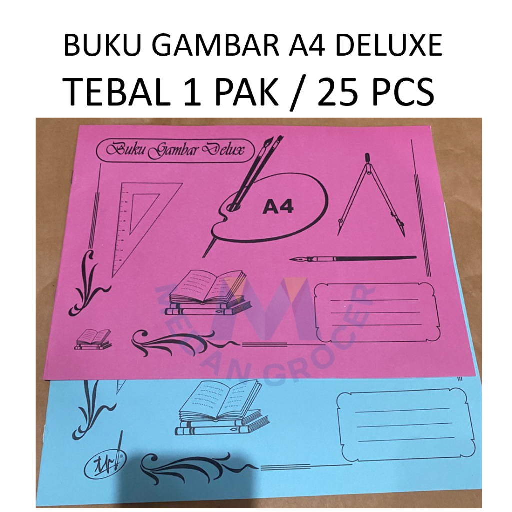 Jual Buku gambar A4 Deluxe TEBAL premium 1 pak 25 pcs | Shopee Indonesia