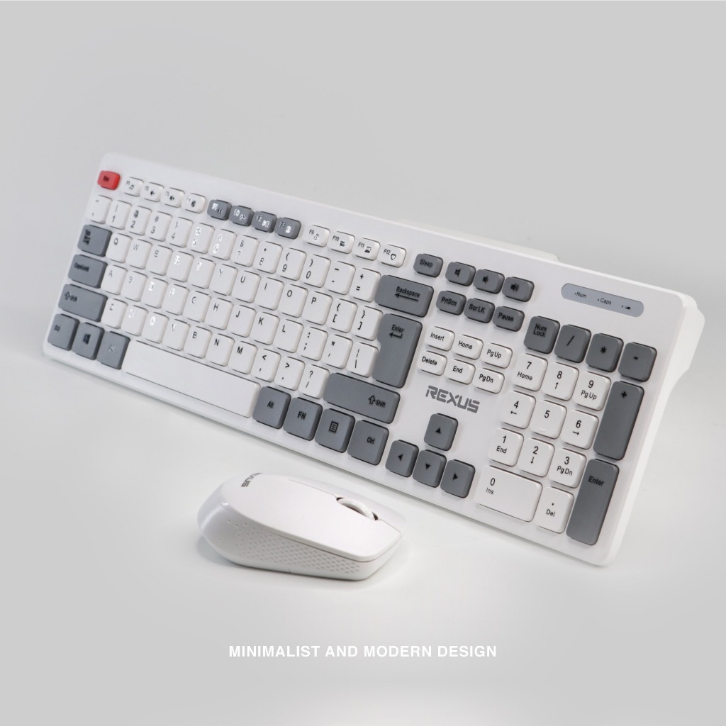 Jual Rexus Paket Combo Keyboard Mouse Wireless KM8 RX-KM8 2 in 1 New ...