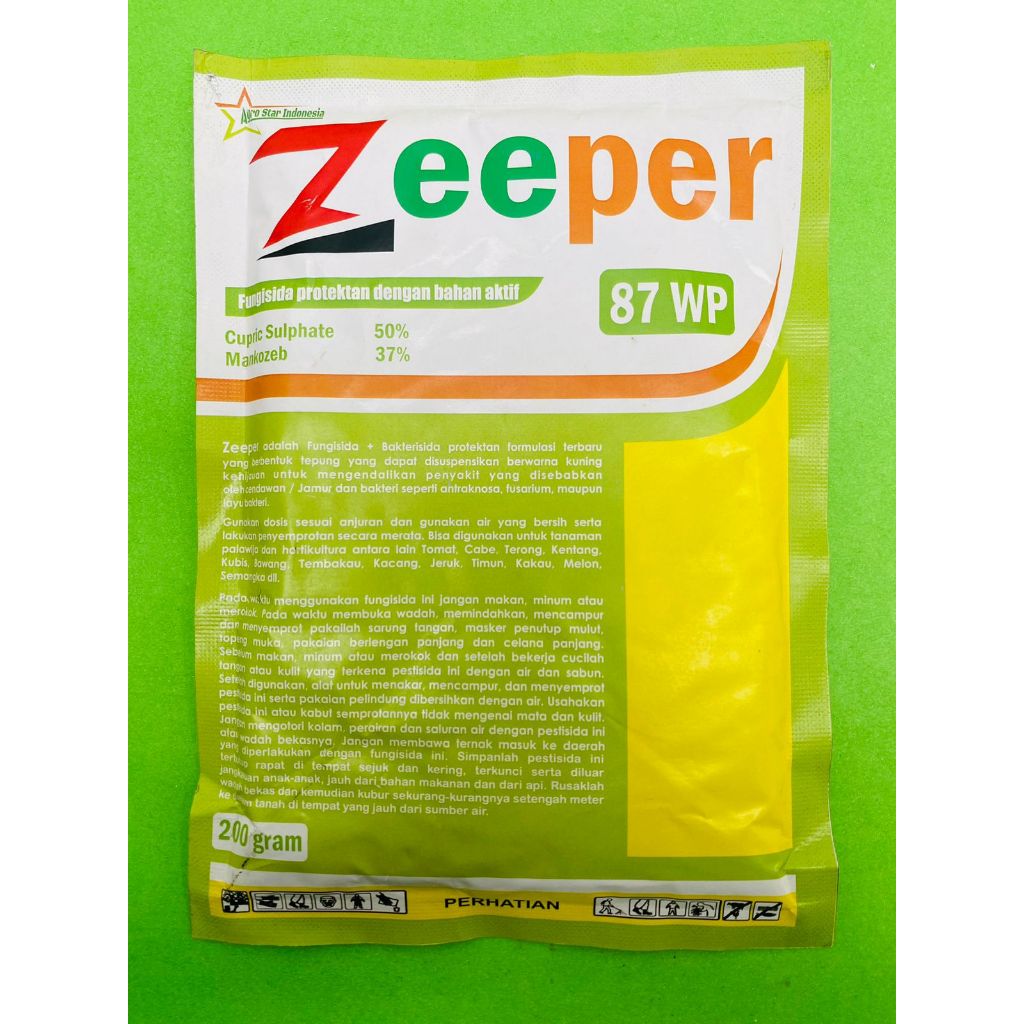 Jual ‌Fungisida protektan ZEEPER 87WP isi 200gr dari Agro Star ...