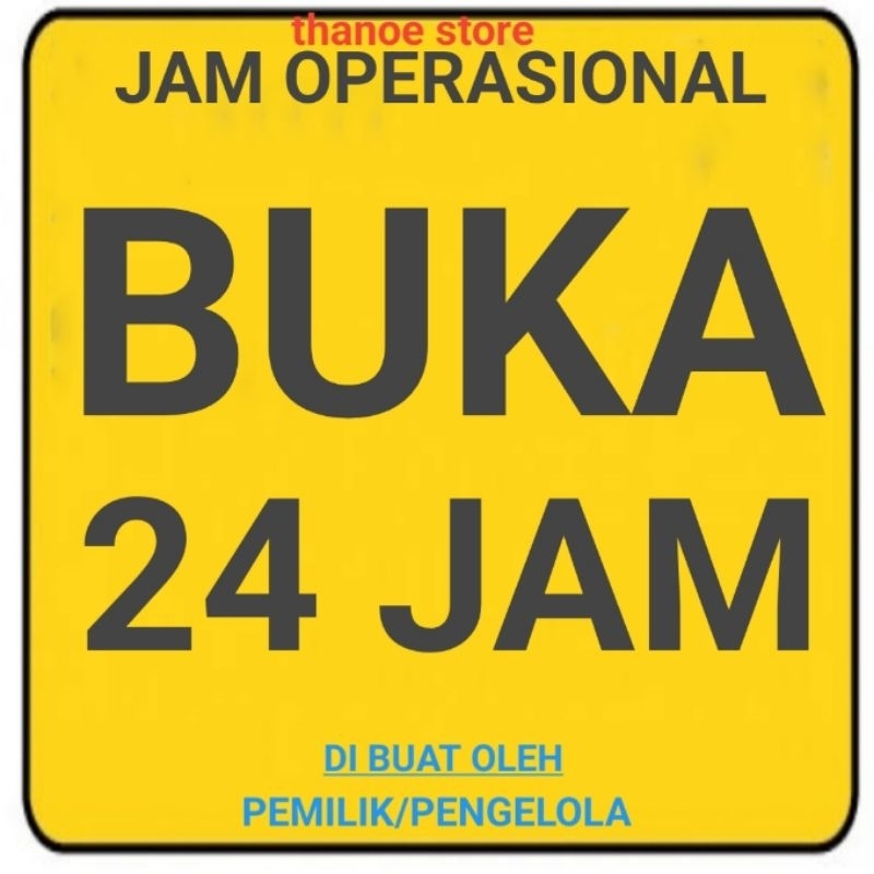 Jual Stiker Jam Operasional Buka 24 Jam | Shopee Indonesia