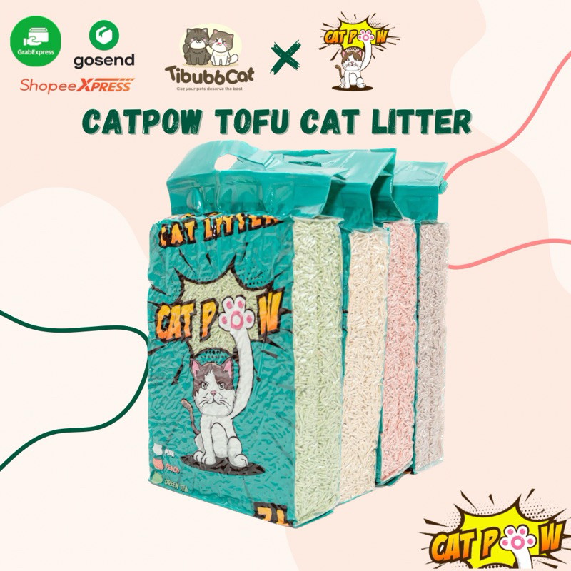 Jual KHUSUS GOJEK/GRAB Catpow Tofu Cat Litter Pasir Kucing Soya Gumpal ...