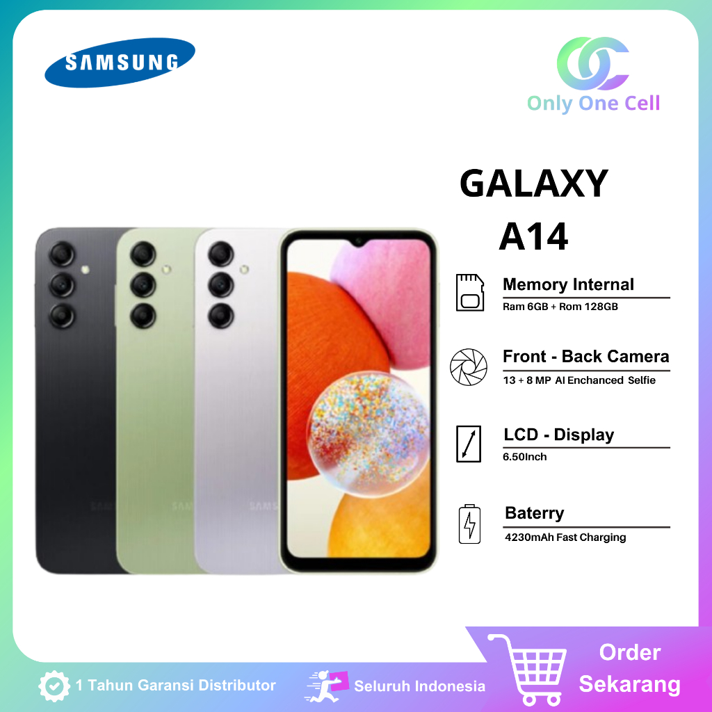 Jual Samsung Galaxy A14 Ram 6 Internal 128GB Garansi 1 Tahun | Shopee ...