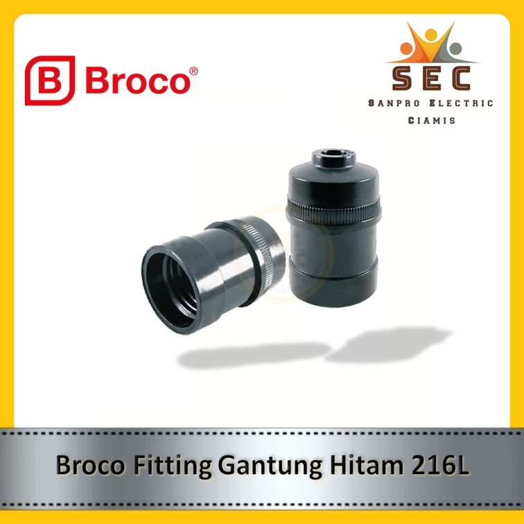 Jual FITTING LAMPU GANTUNG HITAM 216L BROCO ASLI ORIGINAL PENDANT LAMP ...