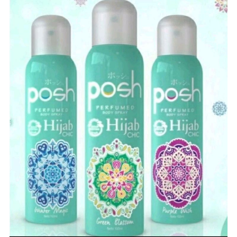 Jual Posh Hijab Spray colonge Purple Wish,Winter Magic,Green Blossom ...
