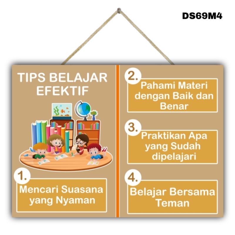 Jual Hiasan dinding Poster TIPS BELAJAR EFEKTIF JUMBO SIZE 30x40 cm ...