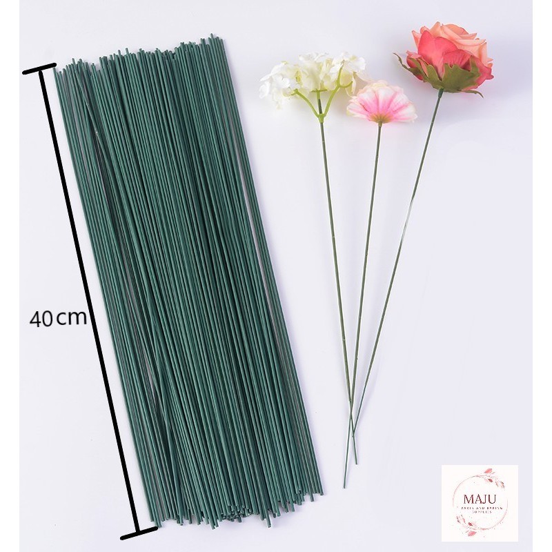Jual (10 PCS) Kawat Tangkai Bunga TEBAL 2 MM / Tangkai Bunga Artifisial ...