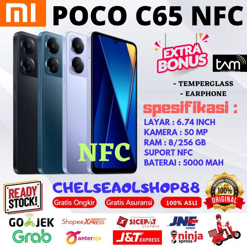 Jual POCO C65 NFC RAM 8/256GB GARANSI RESMI | Shopee Indonesia