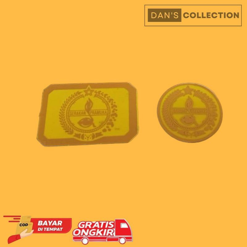 Jual Pin Baret Pramuka Mika Penegak Kuning| Pin Topi Boni Pramuka Mika ...