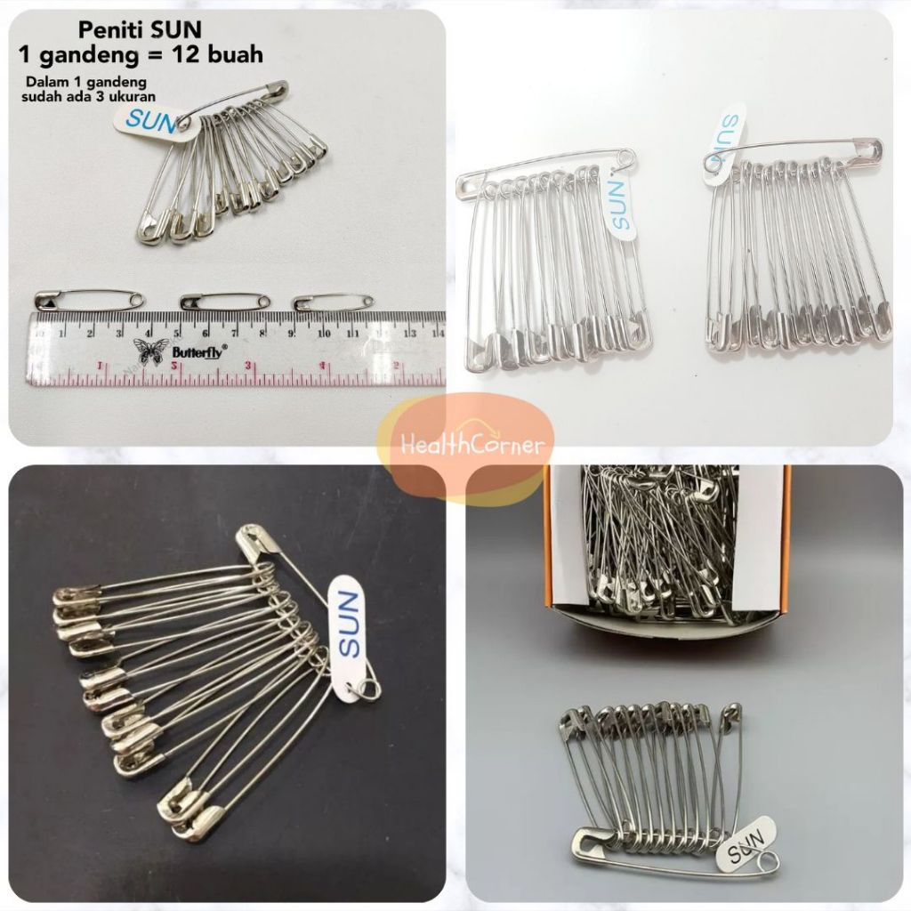 Jual Peniti Sun / Peniti Campur All Size Mix / Peniti Jumbo Stainless ...