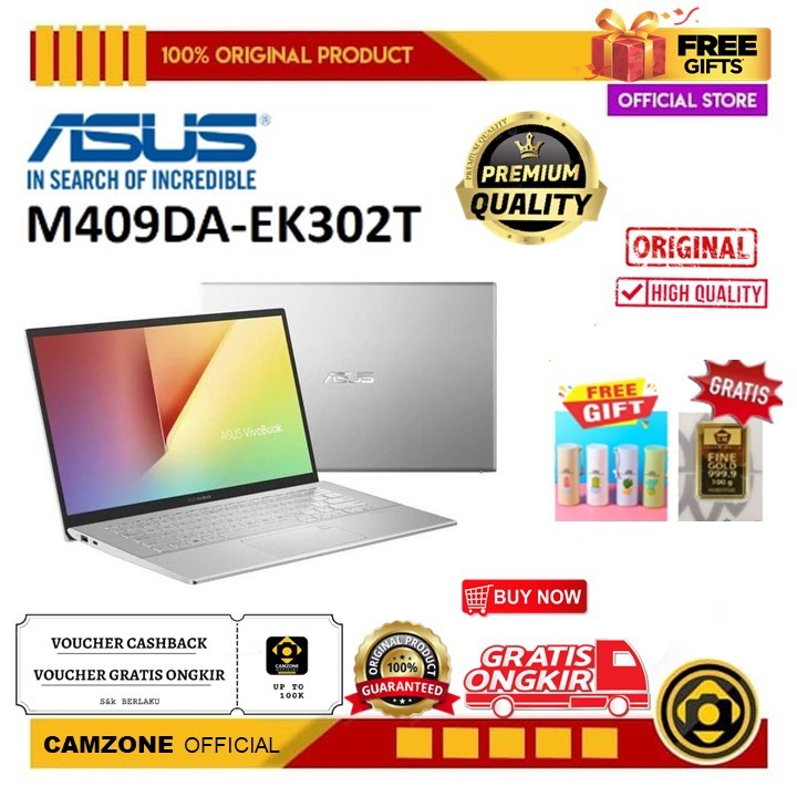 Jual Laptop Asus M409DA-EK302T R3-3200U,4GB,1TB,14",WIN10 | Shopee ...