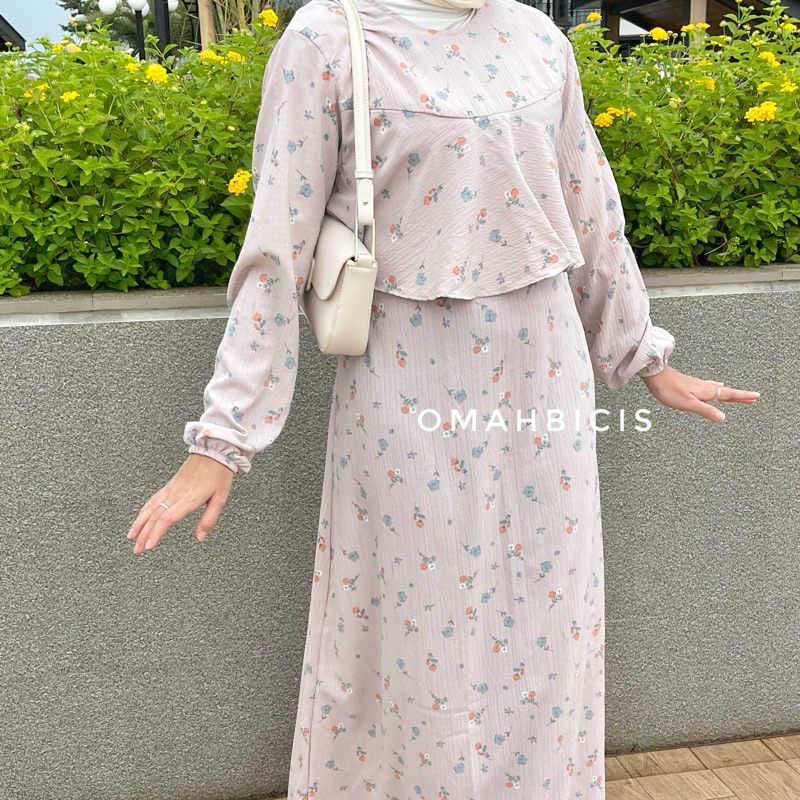 Jual Himari Dress korean vintage- Dress Korea- Dress crinkle - Dress ...