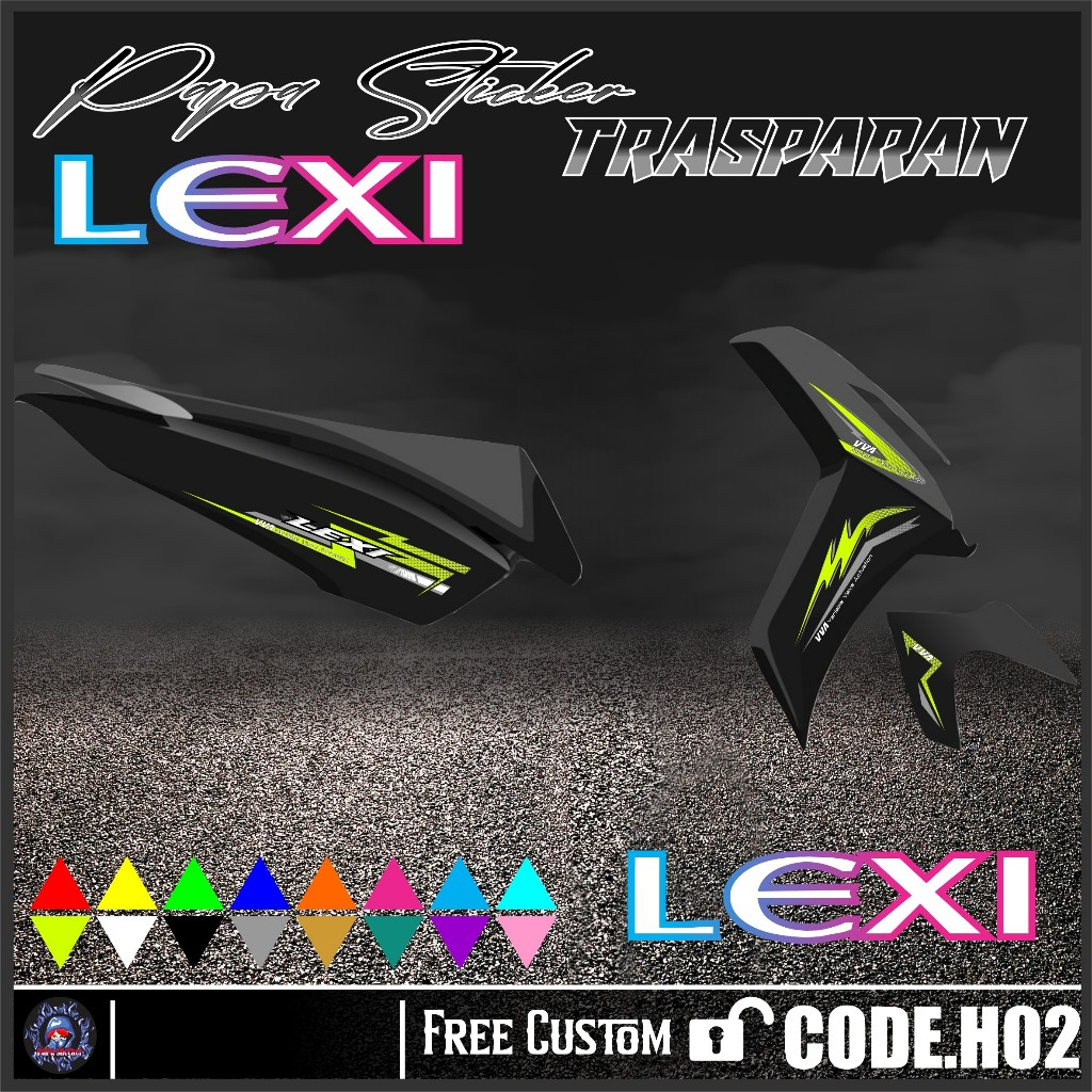 Jual TRANSPARAN STRIPING LEXI STICKER VARIASI TRANSPARAN LEXI CODE H02 ...
