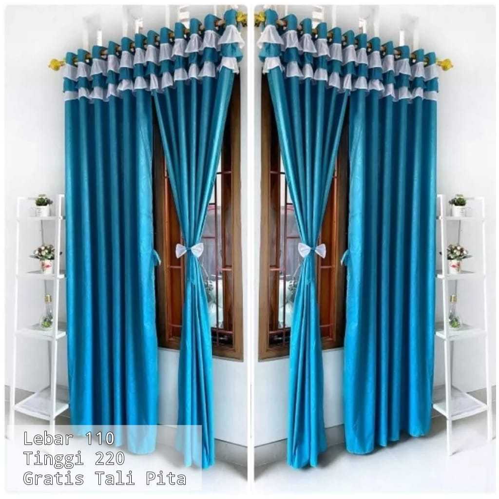Jual Gorden Poni Rumbai Ring 10 Polos Gorden Jendela Gorden Pintu ...