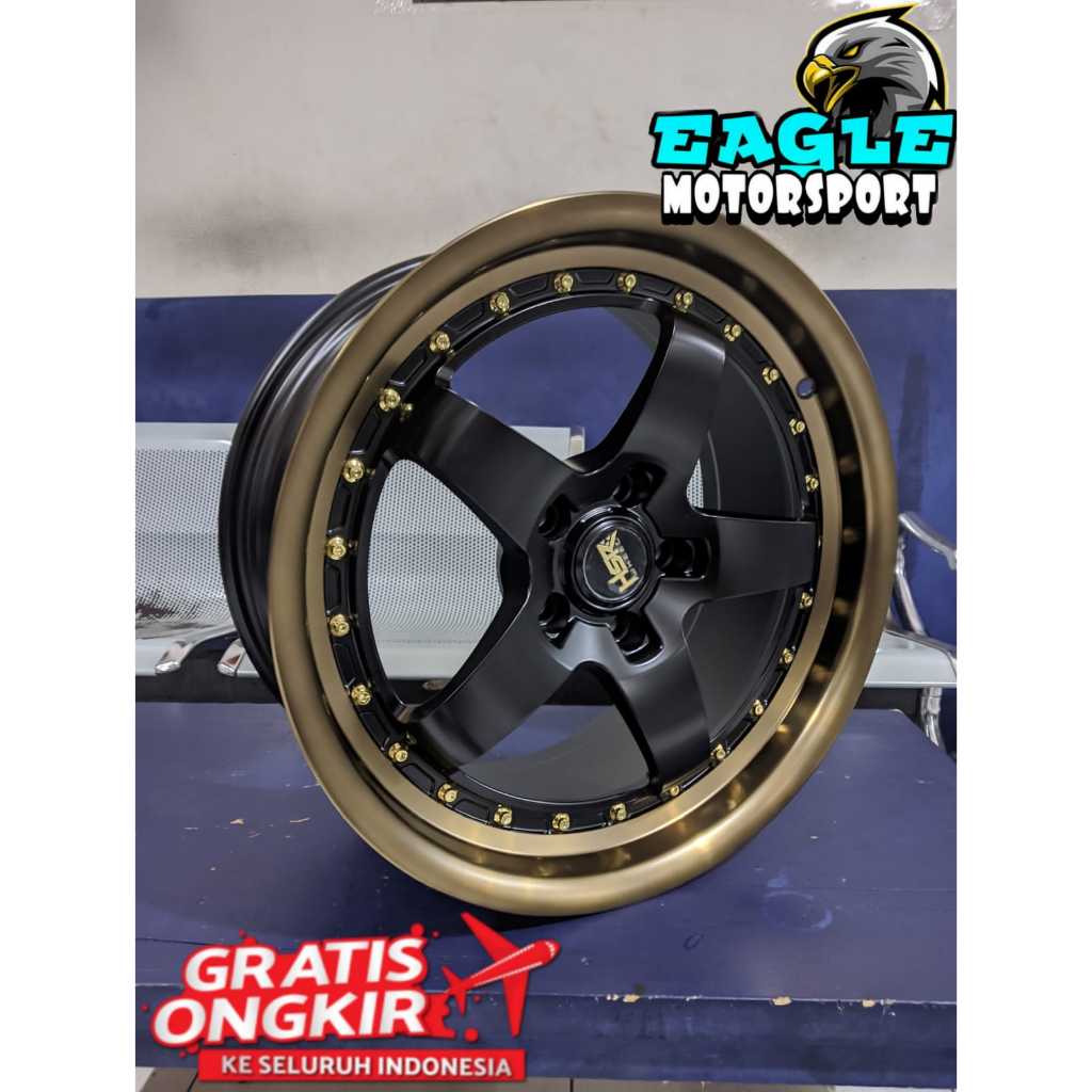 Jual VELG HSR R18 TYPE BOB VLF40 HSR R18X85/95 H5X114,3 ET40/38 BK/BRZ ...