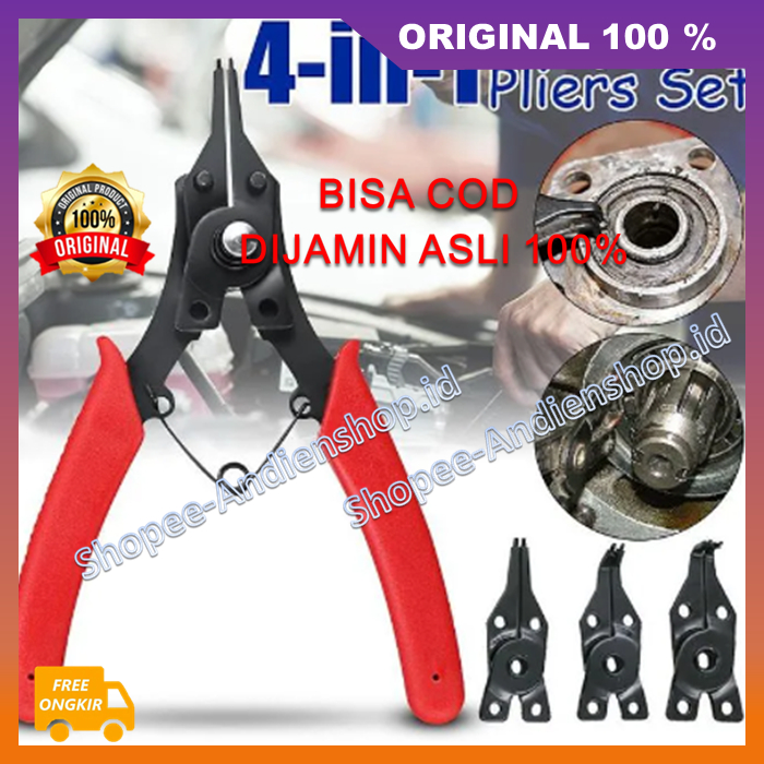 Jual Tang Snap Ring 4in1 Circlip Snap Ring Alat Pasang Snap Ring Piler ...