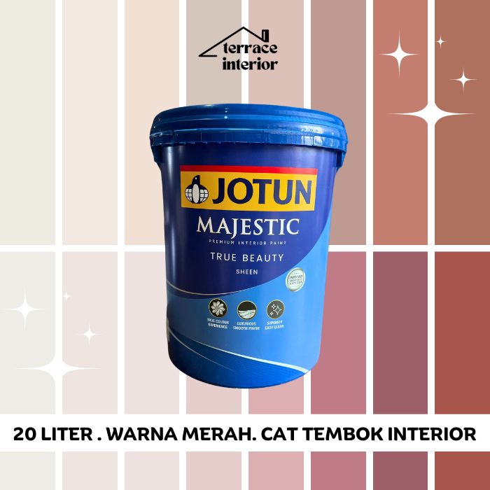 Jual Cat Tembok Majestic Sheen Interior Jotun warna Merah Red 20 L ...