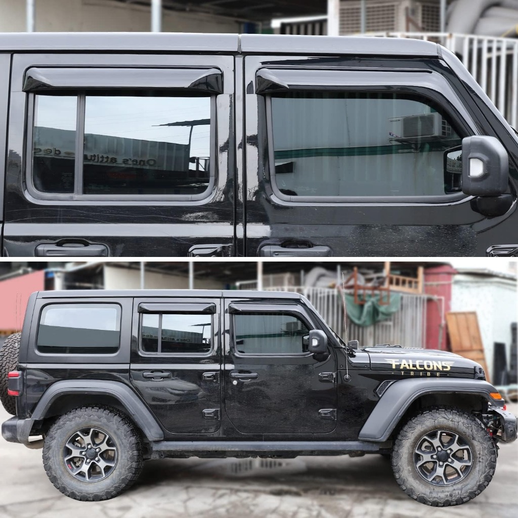 Jual Talang Air Jendela Rain Shield Jeep Wrangler JL 4 Pintu | Shopee ...
