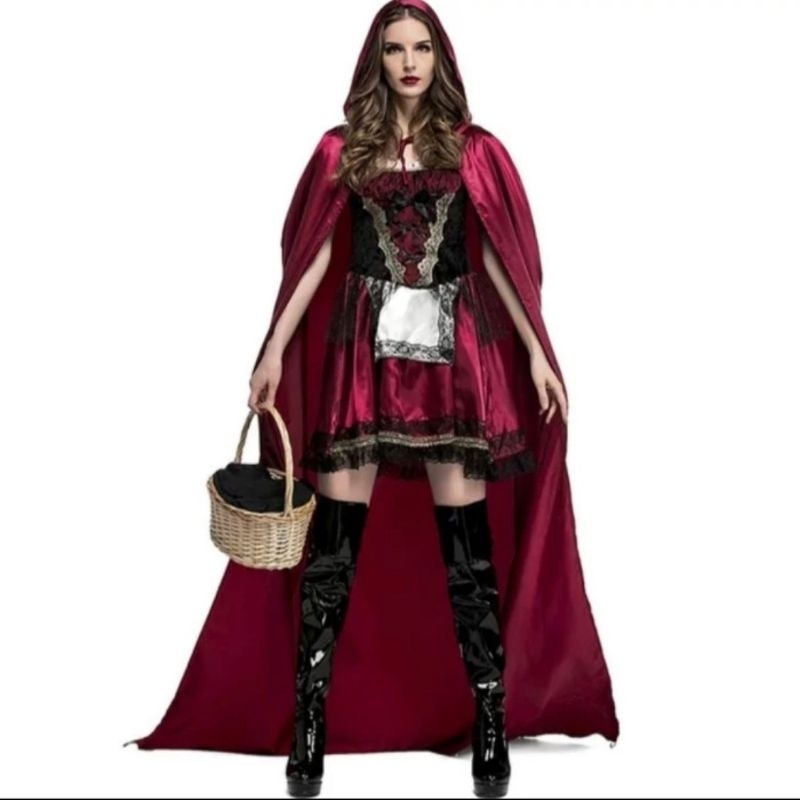 Jual red riding hood women adult costume | kostum kerudung merah wanita ...
