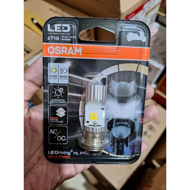 Jual lampu led osram T19 PRO dual color dekat putih jauh kuning ...