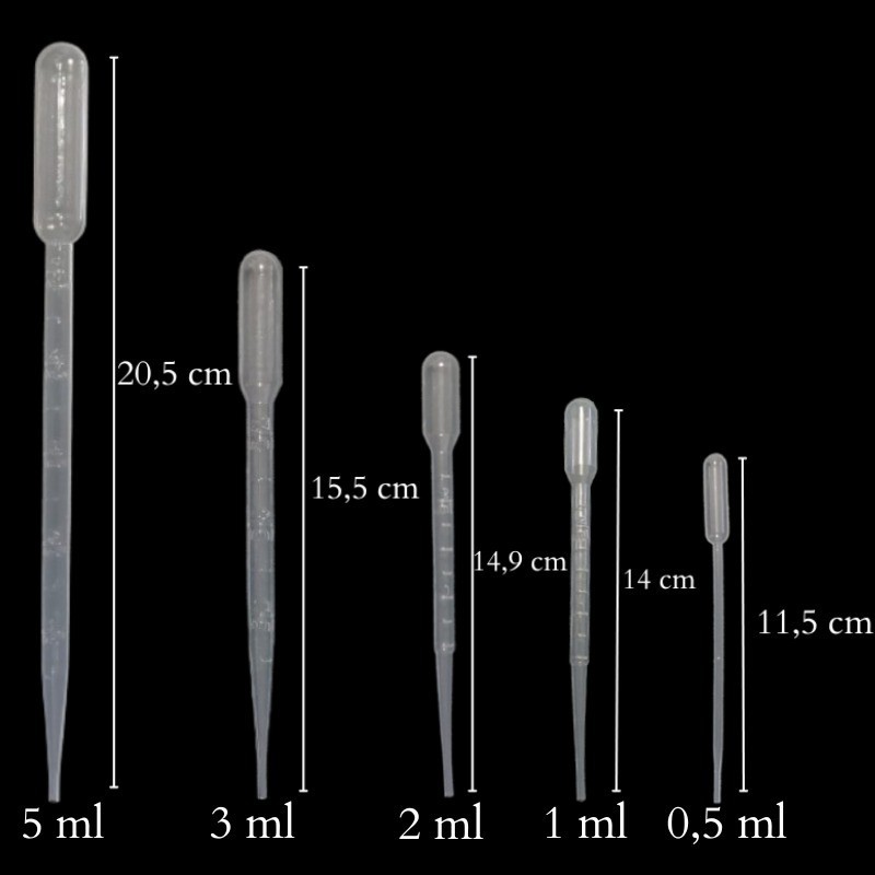 Jual Pipet Tetes Plastik 0,5ml 1ml 2ml 3ml 5ml 10ML pipet Obat ...