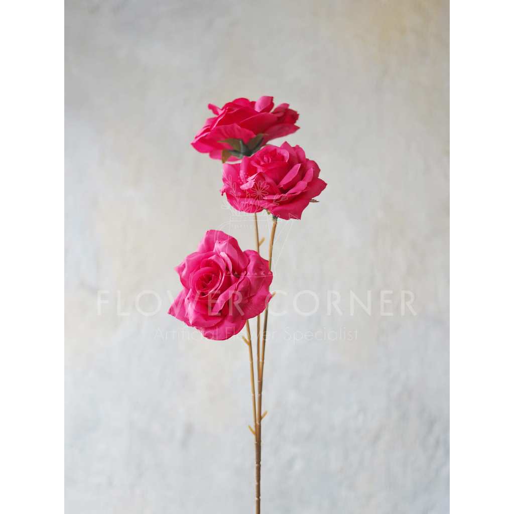Jual Bunga Artificial Mawar Rose Mekar Spray Bold Color (B23214 ...