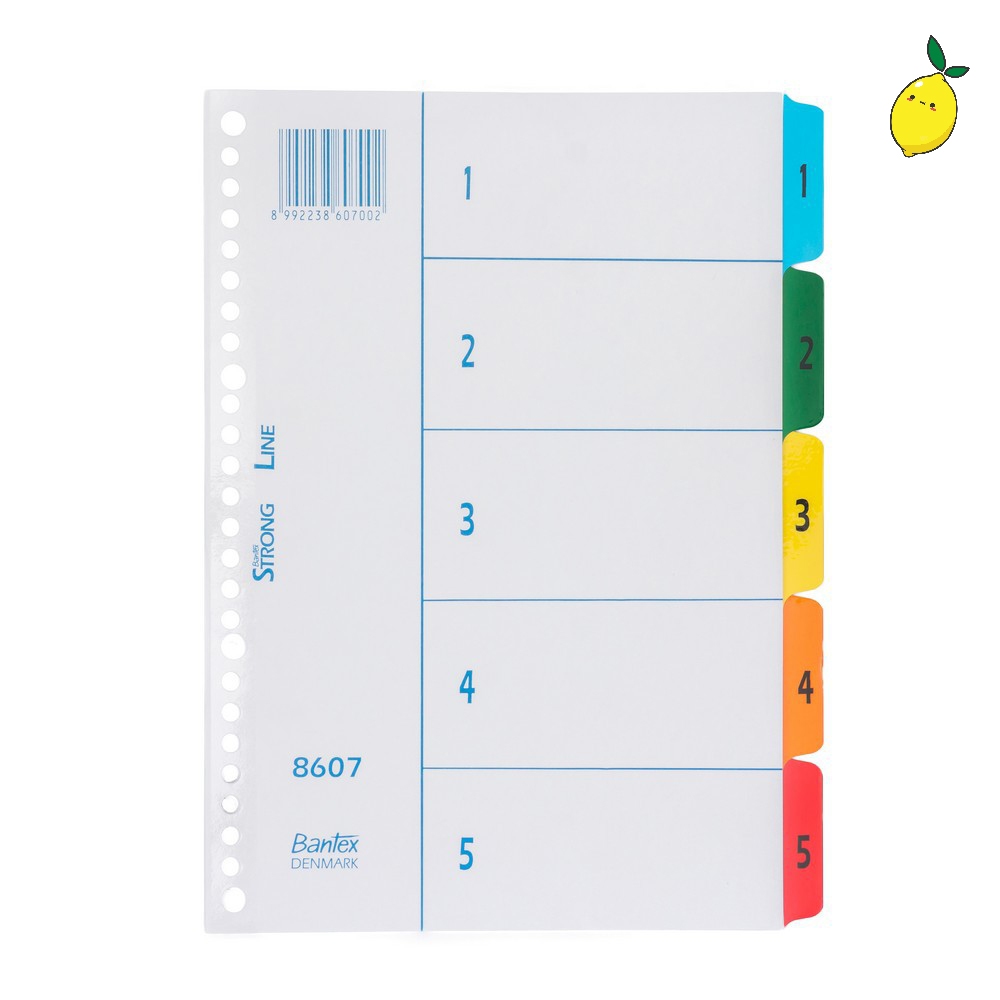 Jual Binder Divider / Bantex Index (1-5) B5 26 Holes 8607 | Shopee ...