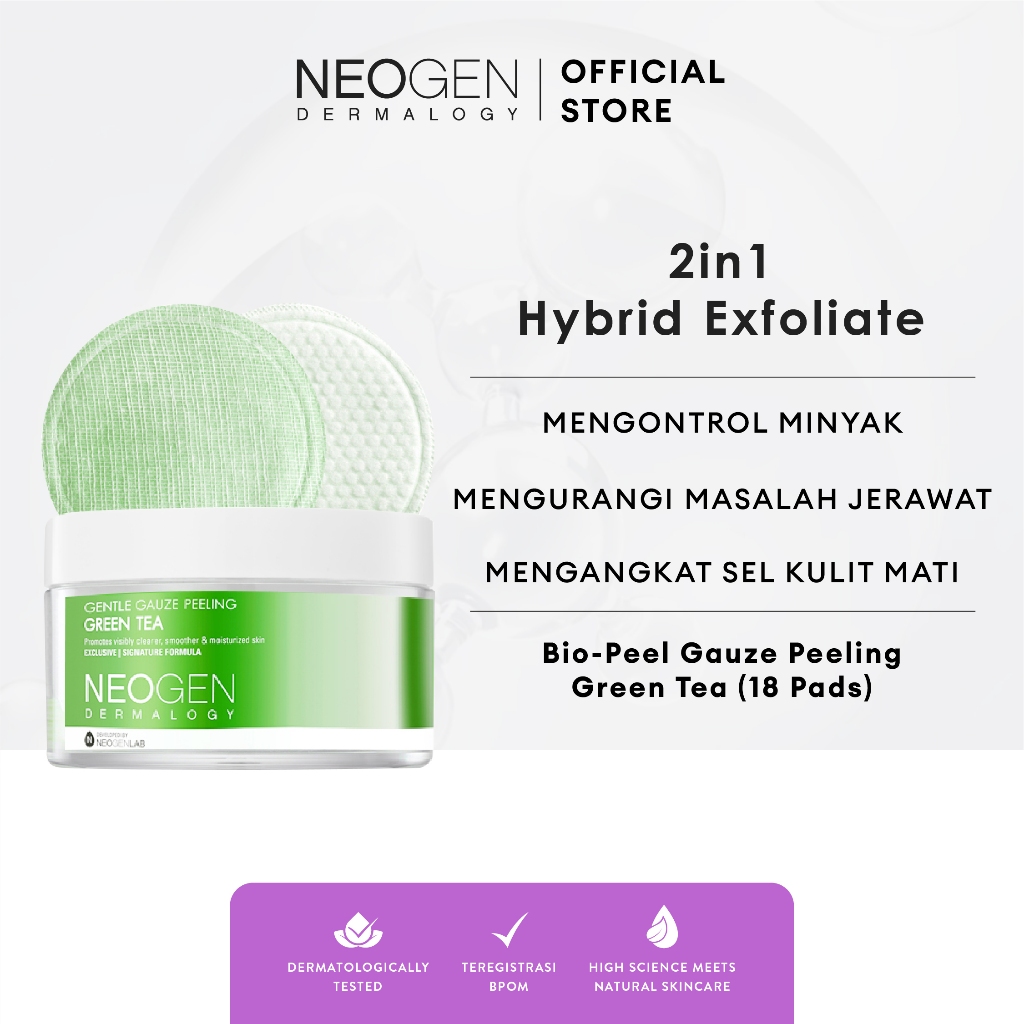 Jual NEOGEN DERMALOGY Bio Peel Gauze Peeling Green Tea Small Jar (18 Pads) | Shopee Indonesia
