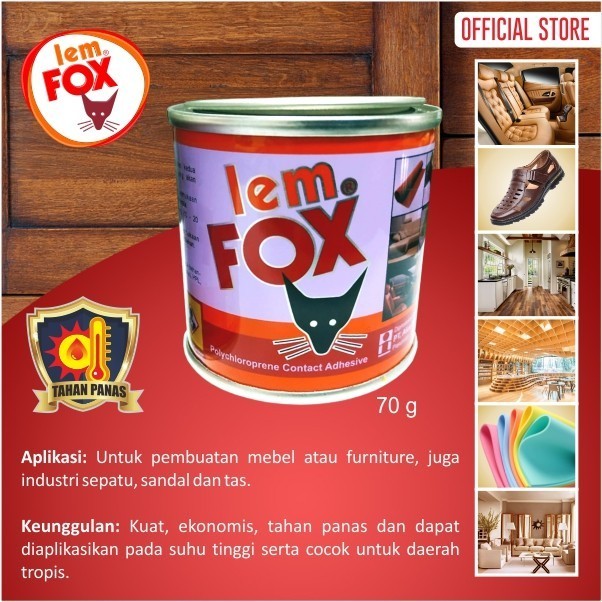 Jual Lem Fox Lem Kuning Perekat Lem Kayu Adhesive Lem Serbaguna 70 Gram ...