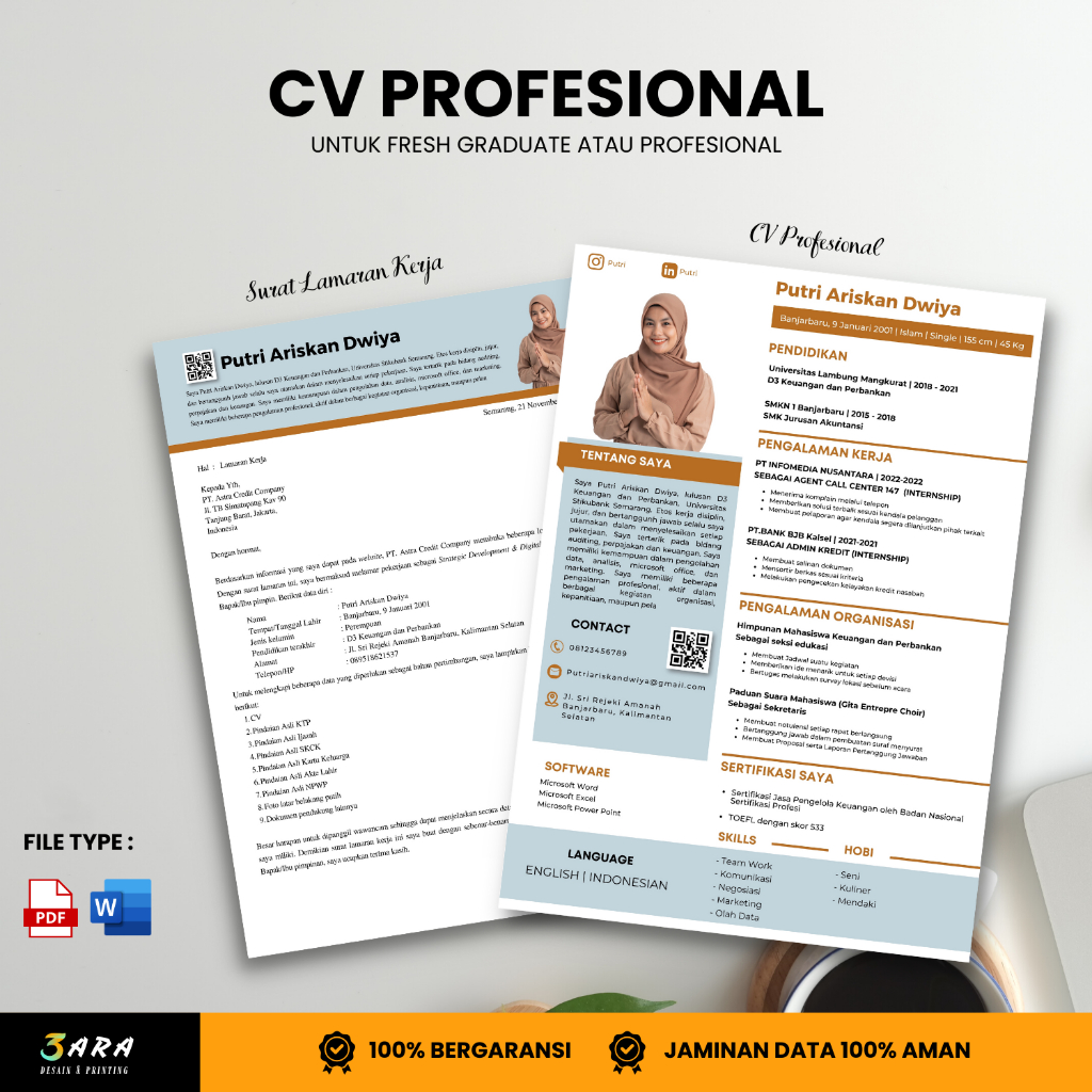 Jual JASA PEMBUATAN CV PROFESIONAL, SURAT LAMARAN KERJA, JASA PEMBUATAN ...