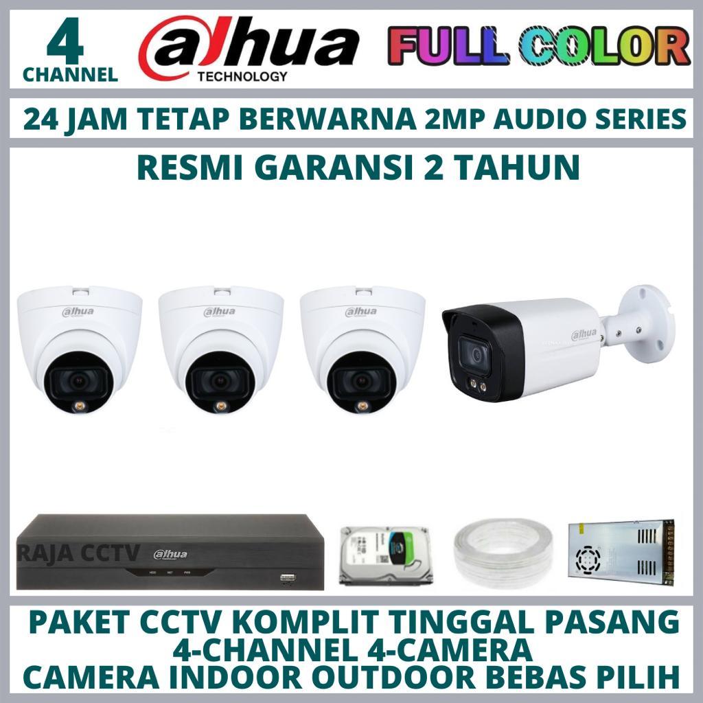 Jual PAKET CCTV DAHUA 2MP COLORVU COLORFUL 4 CHANNEL 4 CAMERA KAMERA ...