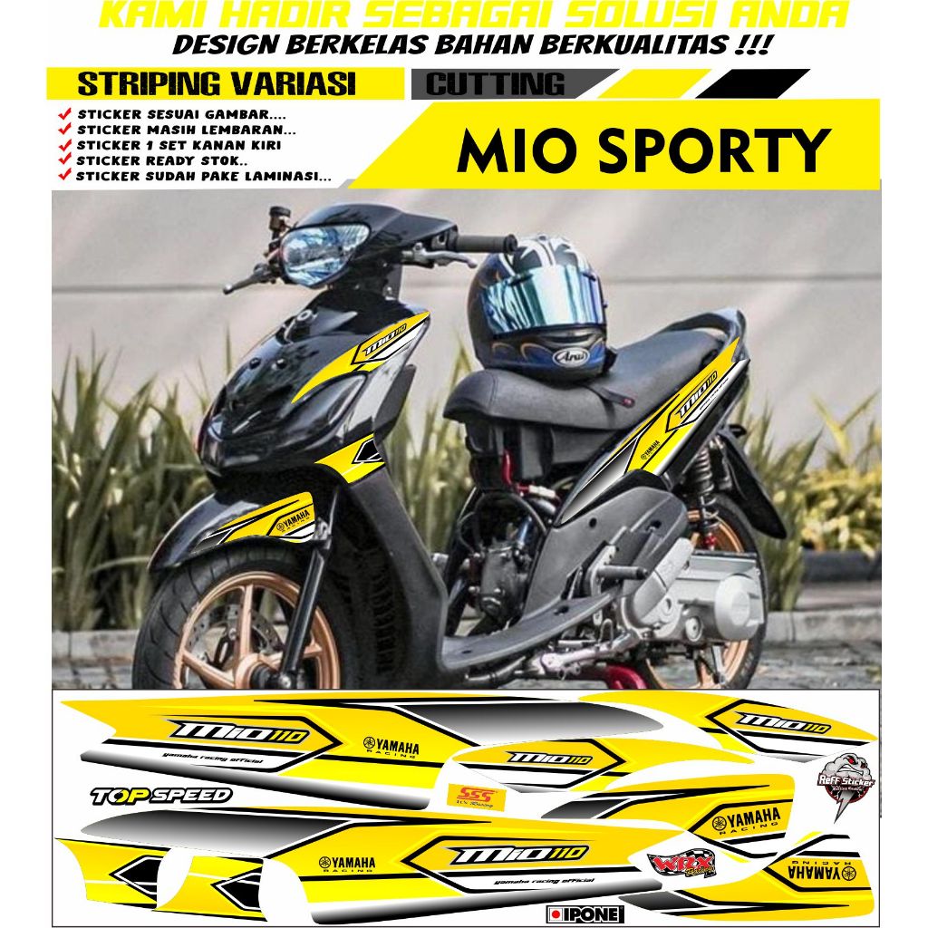 Jual STRIPING VARIASI YAMAHA MIO SPORTY RACING TERBARU , STICKER MIO ...