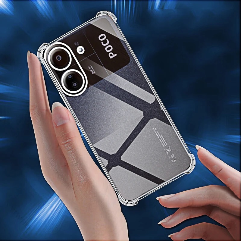 Jual Xiaomi Poco C65 - Redmi 13C Case Softcase AIRBAG CRACK CLEAR CAMERA PROTECTION Case Casing ...