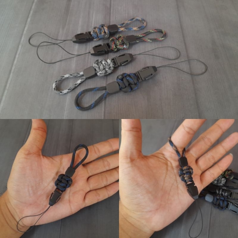 Jual Lanyard Tangan Wrist Hand Strap Finger Tali Paracord 550lbs 4mm ...