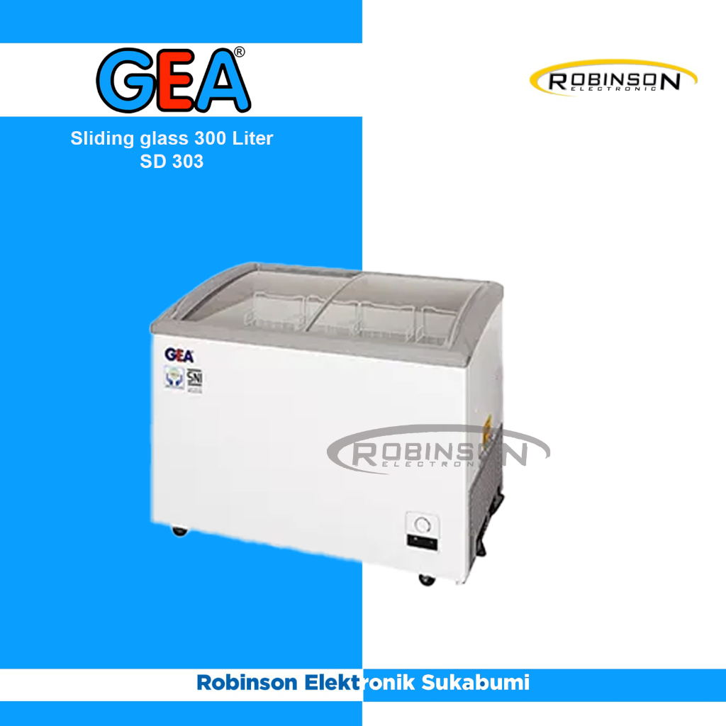 Jual Sliding Glass Freezer Gea 300 liter SD 303 | Shopee Indonesia