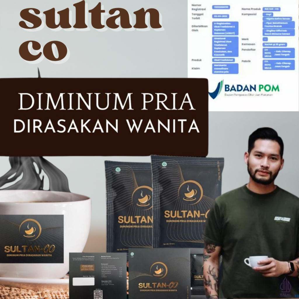 Jual Sultan Co Kopi Herbal Pria Dewasa - Aman Dikonsumsi - Halal Dan ...