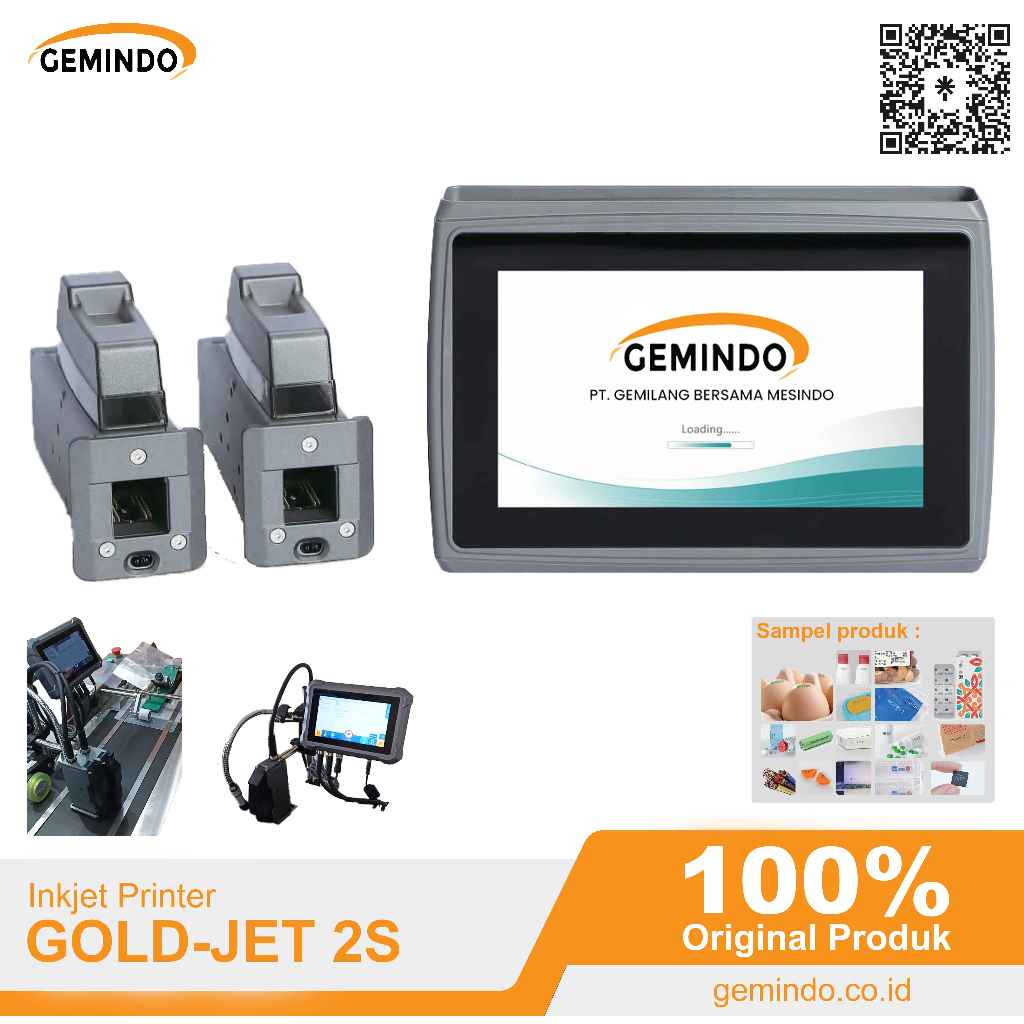 Jual Inkjet Printer Gold-Jet 2S Mesin Coding Cetak Expired Dated QR ...