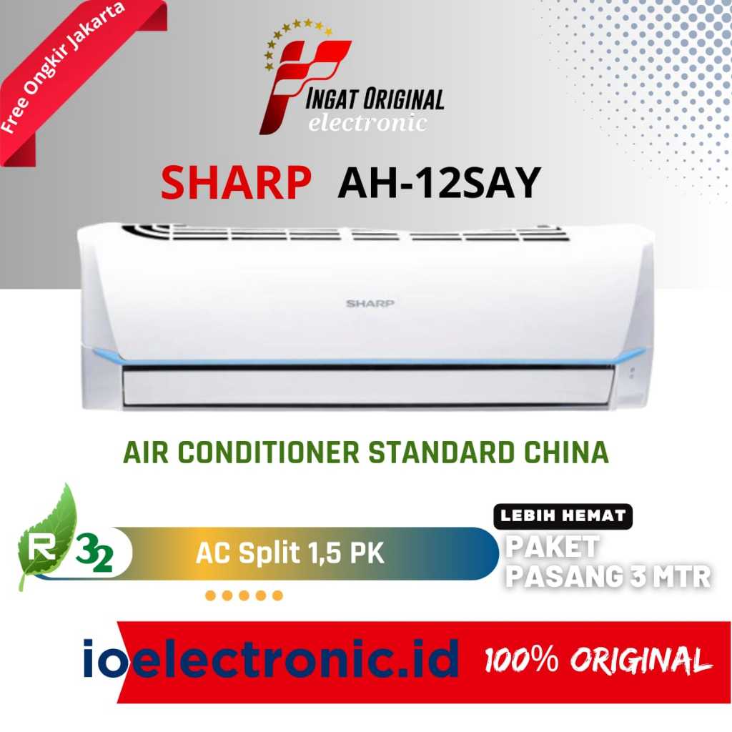 Jual AC SHARP 1,5 PK AH-A12SAY STANDAR THAILAND | Shopee Indonesia