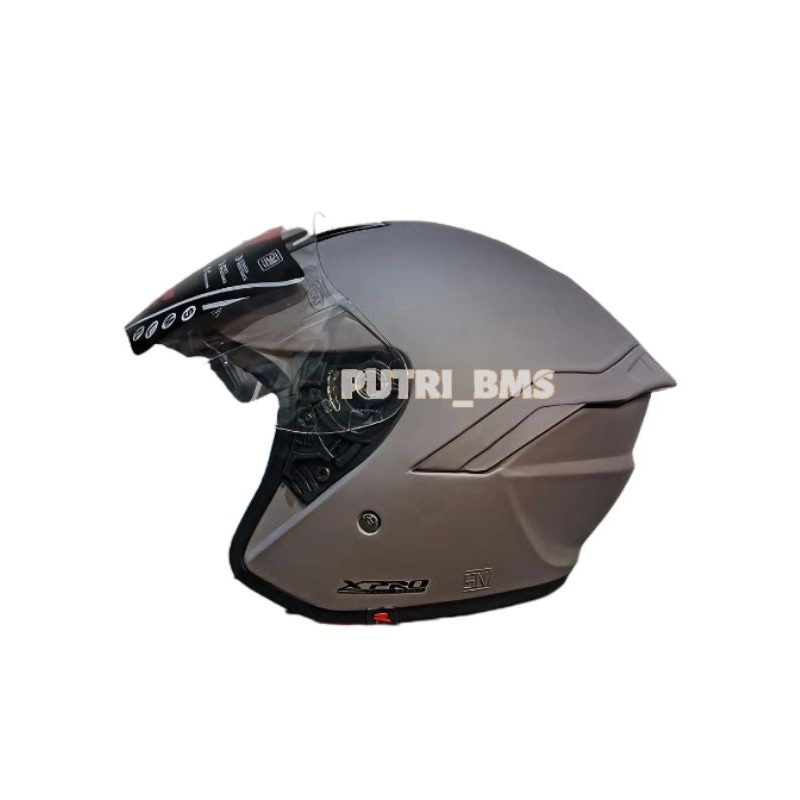 Jual Helm R-six X-pro Solid Grey Dof SNI | Shopee Indonesia