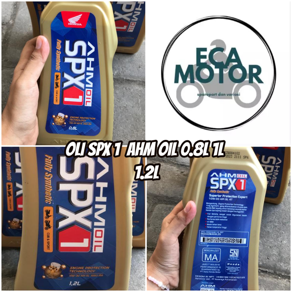 Jual OLI SPX 1 OLI MOTOR BEBEK /SPORT 10W-30 API SL JASO MA FULLY ...