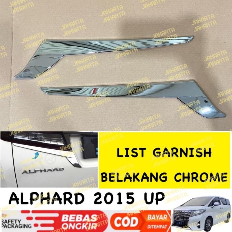 Jual List Lampu Belakang All New Alphard 2015 up Tail Lamp Trim Chrome ...
