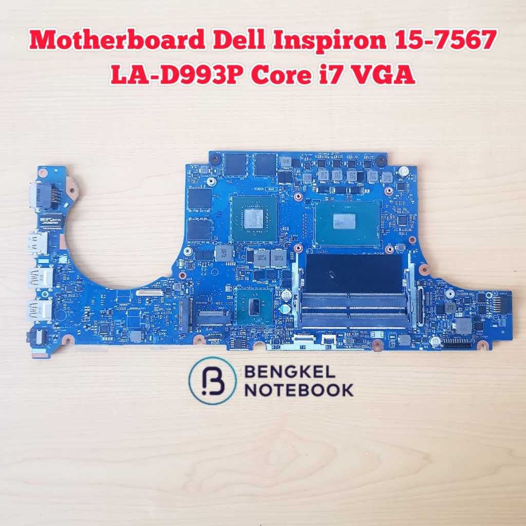 Jual Motherboard Dell Inspiron 15 7567 7467 15-7567 P65F LA-D993P SR32Q Core i7 VGA | Shopee ...