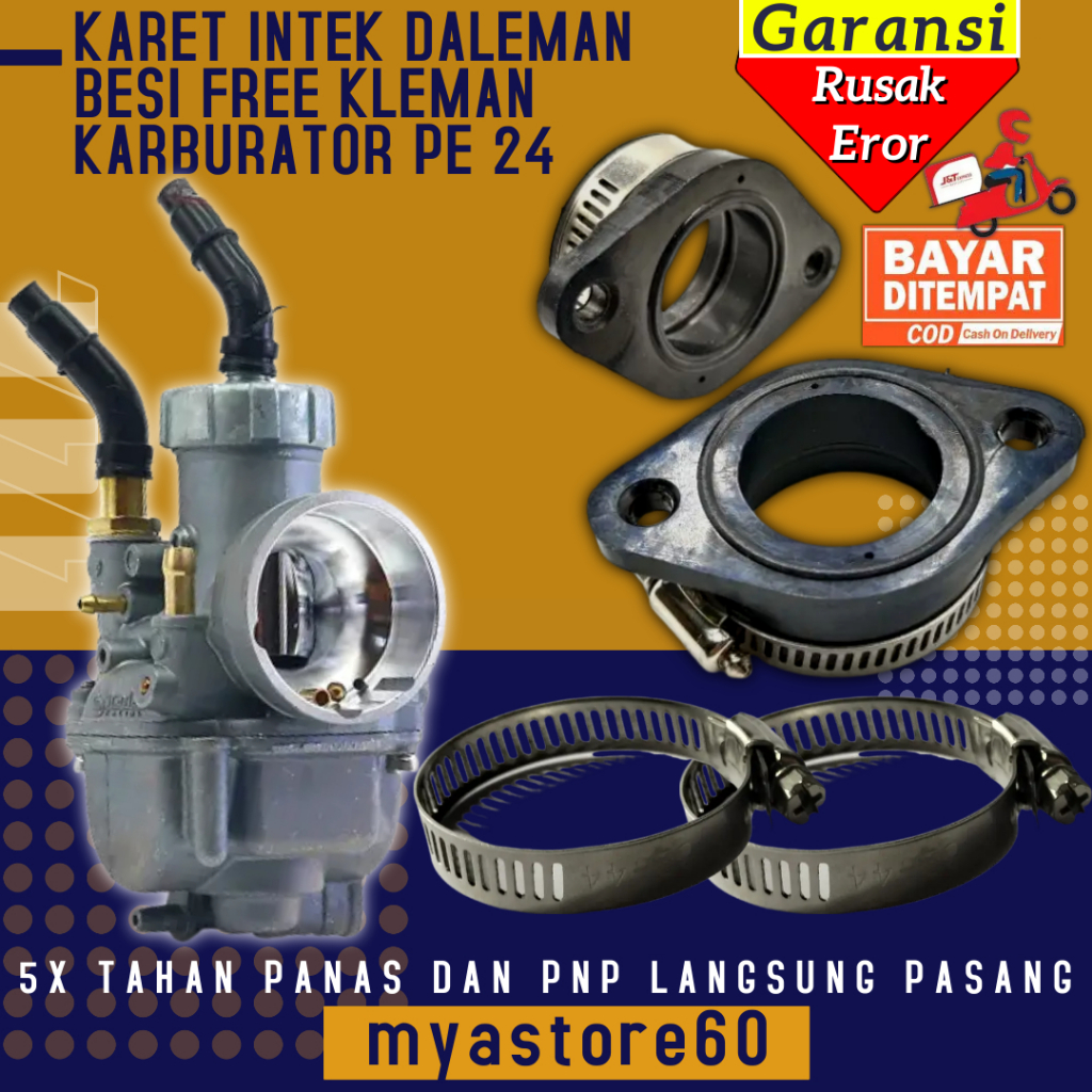 Jual Karet Intek Intake Manipol Manipul Kuping Sambungan Baut Karburator Karbu Carburator Carbu ...