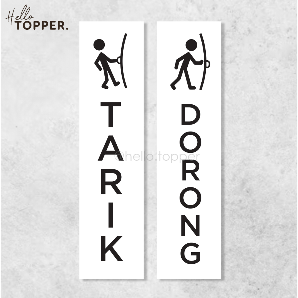 Jual Sign Push Pull Tarik Dorong Akrilik Signage | Shopee Indonesia