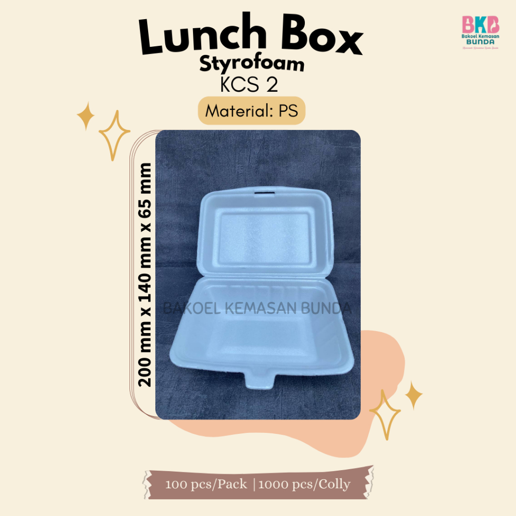 Jual Lunch Box KCS-2 | Styrofoam | Kemasan Makanan | Gabus | Shopee ...