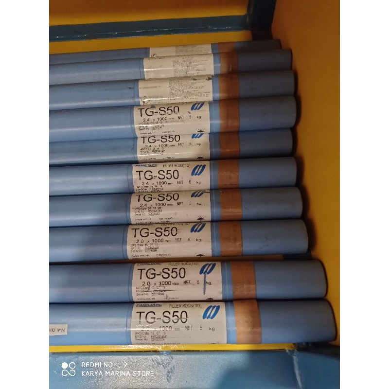 Jual KAWAT LAS ARGON TIG BESI TGS-50 2.4MM FAMILIARC | Shopee Indonesia